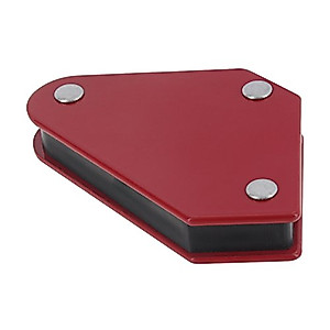 Drixet Red Painted Triangle Shape Heavy Duty Steel Magnetic Welding Setup Holders for Multiple Angles – Compact Design, 10 lbs. Capacity (4-Pack)