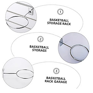 CLISPEED 15 Pcs Ball Bracket Wall Basketball Rack Hook Sports Basketball Wall Rack Basketball Holder Wall Mount Exercise Ball Stand Basketball Showing Rack Shelf Iron Round Fitness
