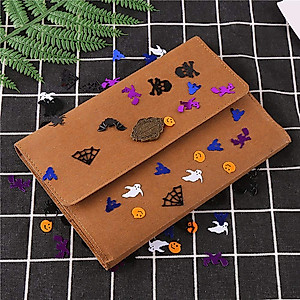 DIYASY 3000 Pcs Halloween Confetti Glitter,Confetti Sprinkles Bats Spider Pumpkin Table Scatter for Halloween Table Decorations