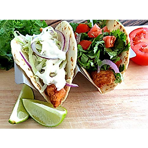 Taco Holder 4 Pack with Handles - Taco Holders - Taco Stand - with Free Recipe Ideas - Taco Rack - Stainless Steel Taco Holder (4 Pack with Handles)