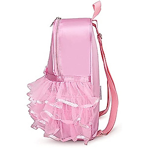 RZTA Ballet Dance Backpacks for Girls Ballerina Duffel Bags Tutu Dress Lace School Backpack (B2 Pink)