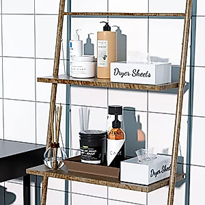 FEMELI Farmhouse Dryer Sheet Dispenser, Magnetic Dryer Sheet Holder for Laundry Room Decor & Organization, Acrylic Fabric Softener Sheets Container Box with Removeable Lid…