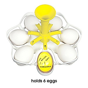 Casabella Exact Egg Boiler, White/Yellow, One Size