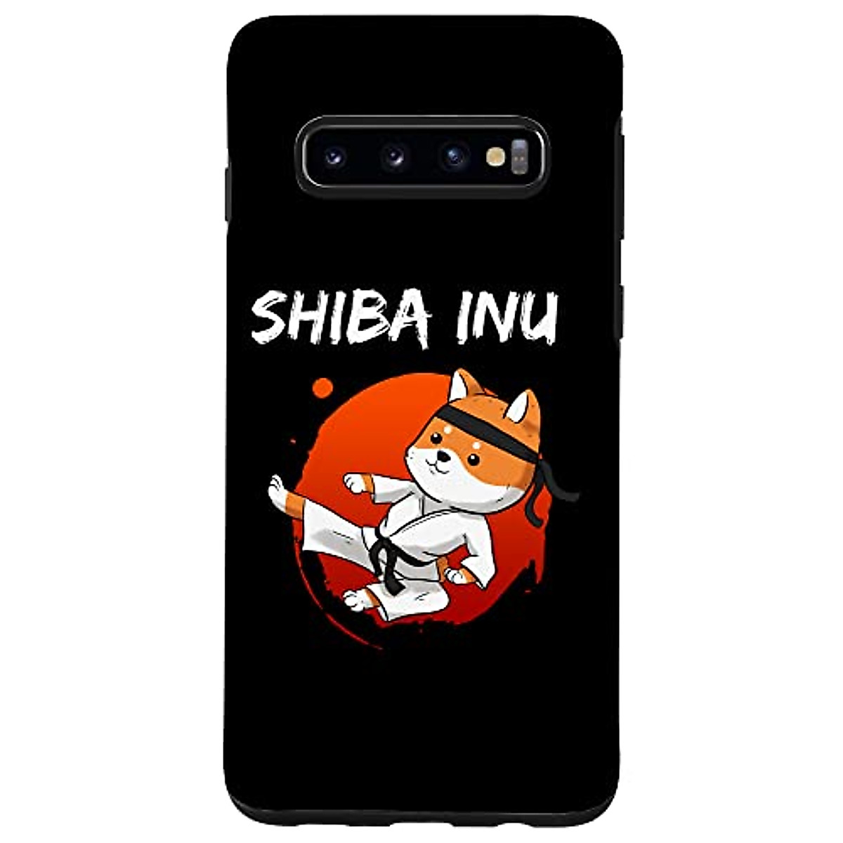 Galaxy S10 Funny Shiba Inu Uni Dog High Kick Karate Master Sport Art Case