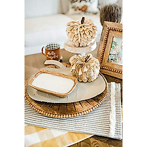 Mud Pie Petite Wood Candle, Brown, Large