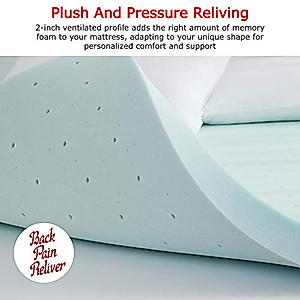 Empyrean Bedding Mattress Topper - 3 Inch Memory Foam Mattress Topper, Gel Infused Cooling Mattress Pad, California King Size.
