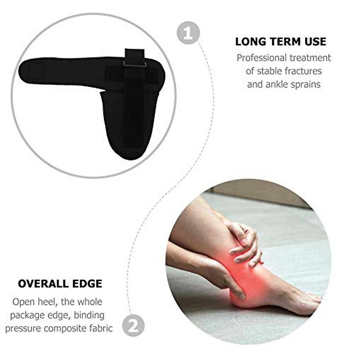 Healifty Plantar Fasciitis Socks Night Splints Ankle Brace Foot Pain Support Sleeve Wrap Orthotic Brace for Plantar Fasciitis Sprains Black Size M Plantar Fasciitis Sock Night Splint