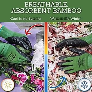 Pine Tree Tools Bamboo Gardening Gloves for Men & Women (Size XL)