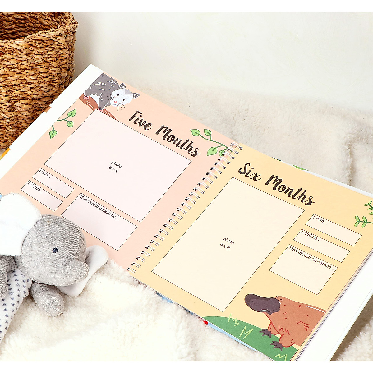 Baby Memory Book Baby Journal | First Year Photo Album | Up to The First 5 Years | Perfect for Boys and Girls | Achievements, Memories, Milestones | Baby Shower Present