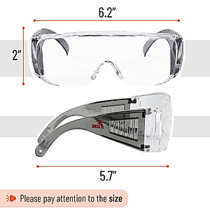 UNCO- Safety Goggles Over Glasses, Protective Goggles, Safety Goggles Anti Fog, Work, Safety Glasses Over