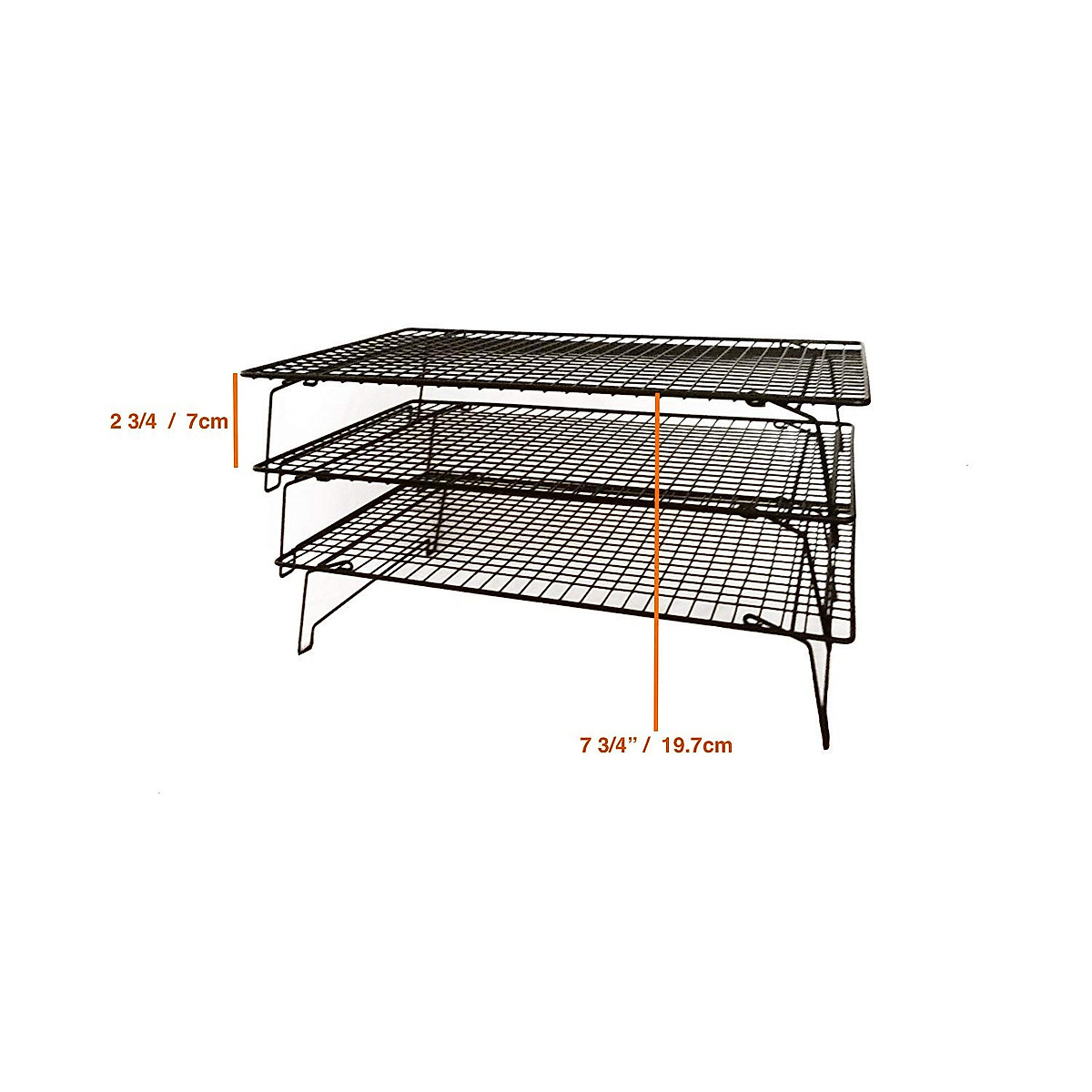 Sunflair Professional Grade 3 Tier Cross Grid Cooling Rack (set of 3)