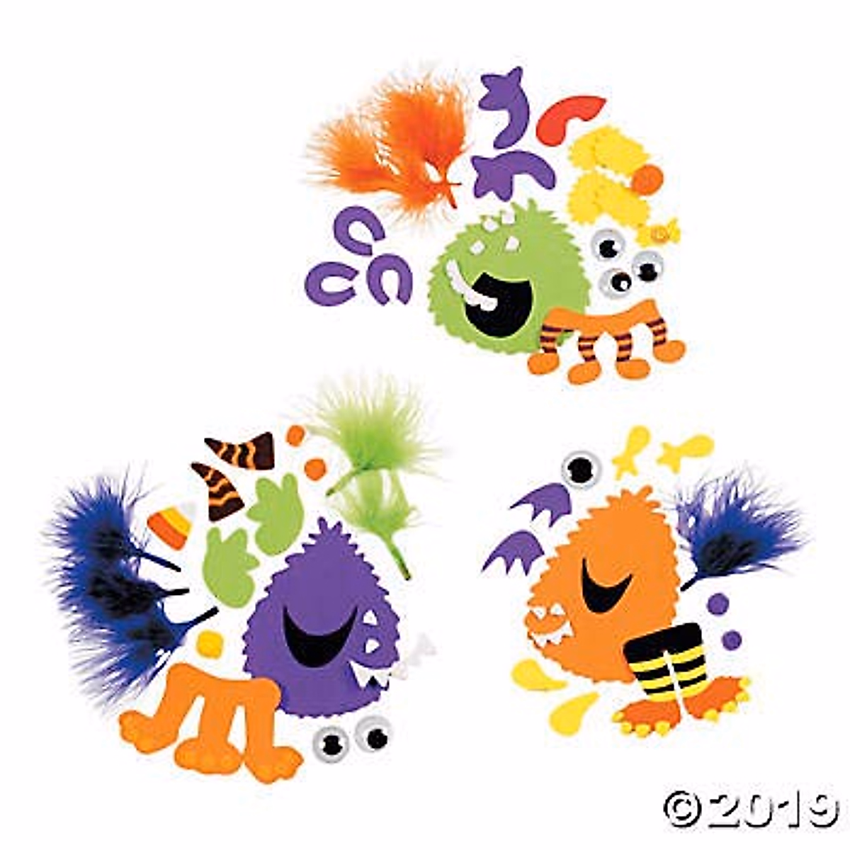 Foam Silly Monsters Magnet Craft Kit - Crafts for Kids and Fun Home Activities
