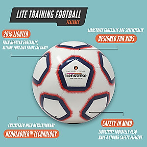 Lionstrike Lite Soccer Ball - Size 3 | Ages 2-4 | Indoor/Outdoor Training | Skill Practice & Confidence Boost | Boys, Girls (Orange)