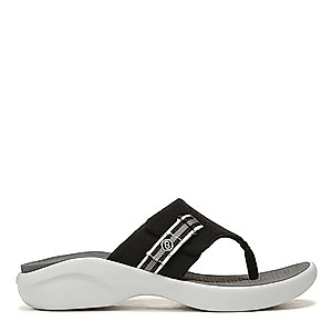 BZees Womens Camp Out Thong Sandal Black 7.5 M