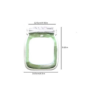 Enkrio 20 Pack Reusable Mason Jar Bags Reusable Mason Jar Ziplock Bags Food Storage Bag for Kitchen Food Snack Sandwich Leakproof Snacks Food Saver Bags