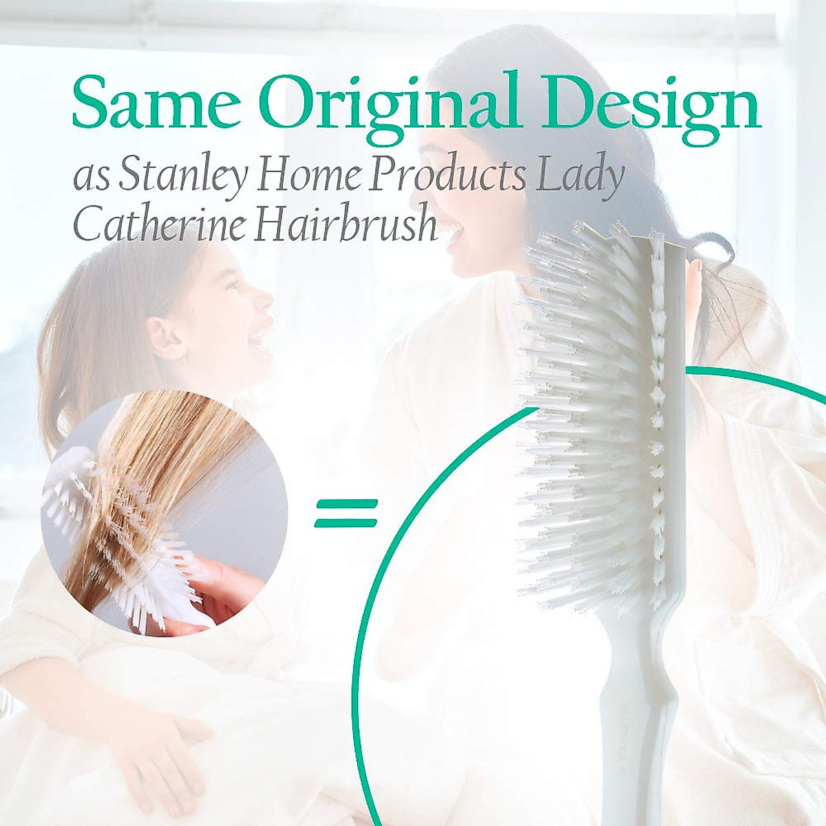 STANLEY HOME PRODUCTS Essentials Ladies Hairbrush - Durable Nylon Block & Bristles - Premium Quality 5 Row Hair Brush Glider - Designed for All Hair Types