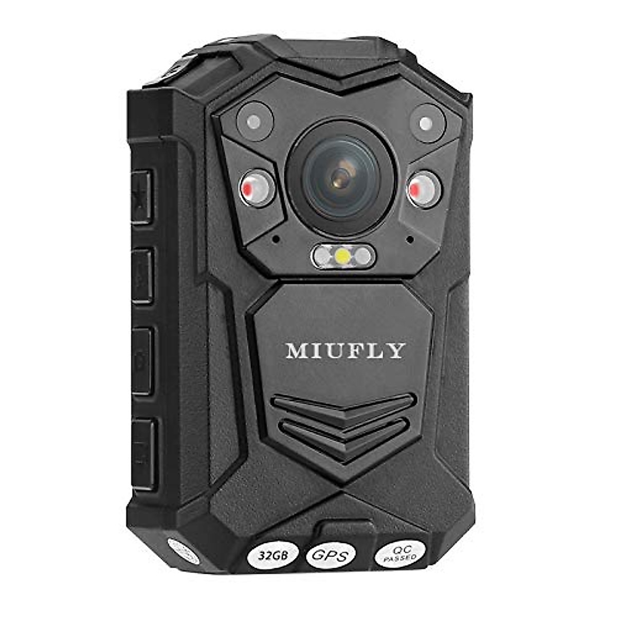 MIUFLY 1296P HD Police Body Camera with 2 Inch Display, Night Vision, Built in 32G Memory and GPS for Security