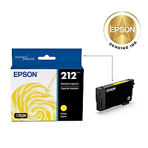 EPSON T212 Claria -Ink Standard Capacity Yellow -Cartridge (T212420-S) for Select Epson Expression and Workforce Printers