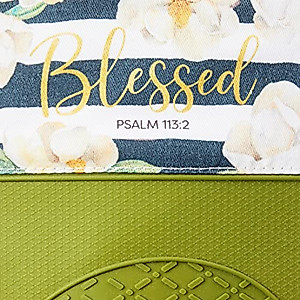 African American Expressions - Oven Mitt/Pot Holder Silicone Set, Blessed Magnolia, 36 x 26 Inch, KM-02