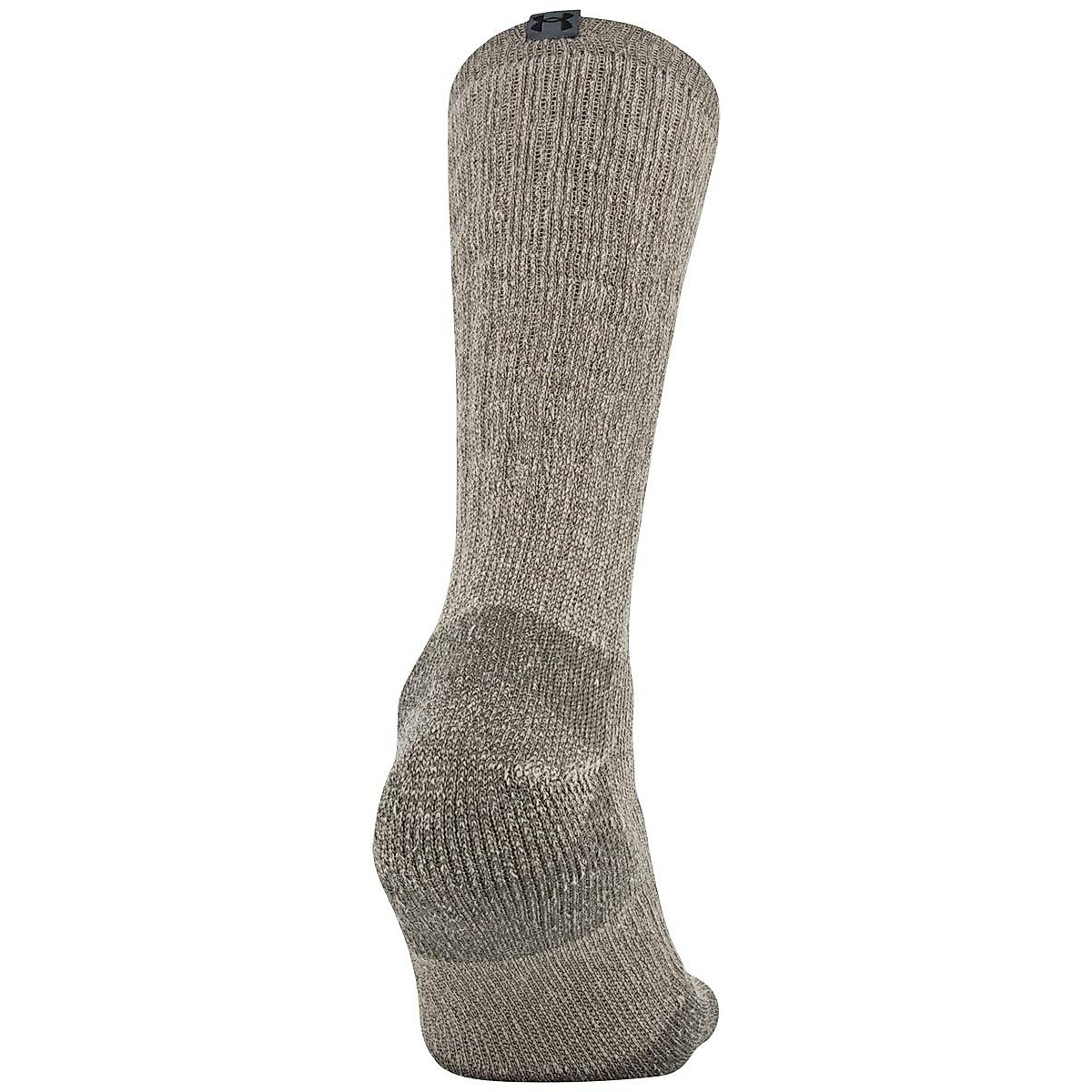 Under Armour Adult Hitch Coldgear Boot Socks, 2-Pairs , Highland Buff/Maverick Brown , Large