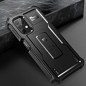 Dexnor for Samsung Galaxy A32 5G Case, [Built in Screen Protector and Kickstand] Heavy Duty Military Grade Protection Shockproof Protective Cover for Samsung Galaxy A32 5G Black