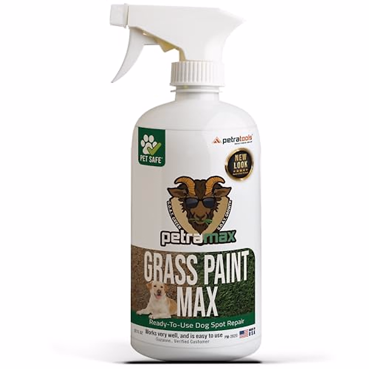 PetraMax Green Grass Paint for Lawn, Ready-To-Use Green Grass Lawn Spray & Dog Spot Repair, Lawn Paint, Spray on Grass, Green Lawn Spray, Green Grass Spray Paint for Lawn Yellow & Urine Spots - 32 oz