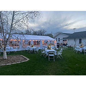 PEAKTOP OUTDOOR 20'X40' Party Tent Heavy Duty Wedding Tent Outdoor Gazebo Event Shelter Canopy with Carry Bags