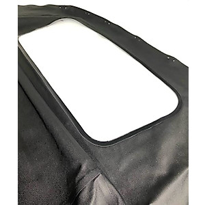 Compatible With Mazda Miata Convertible Top with Plastic Window Black Cabrio 1989-2005