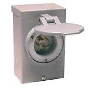 Reliance Controls PB30 Power Inlet, 30A, 120/240VAC, NEMA L14-30P, Recessed Inlet, NEMA 3R