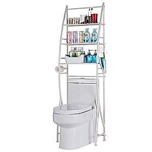 Hokcus Multi-Functional Shelf Washer Storage Frames for Over Toilet Floor Standing Toilet Storage Rack,Bathroom Multifunctional Storage Shelf,3 Tier Floor Stand Organising Rack,Thi