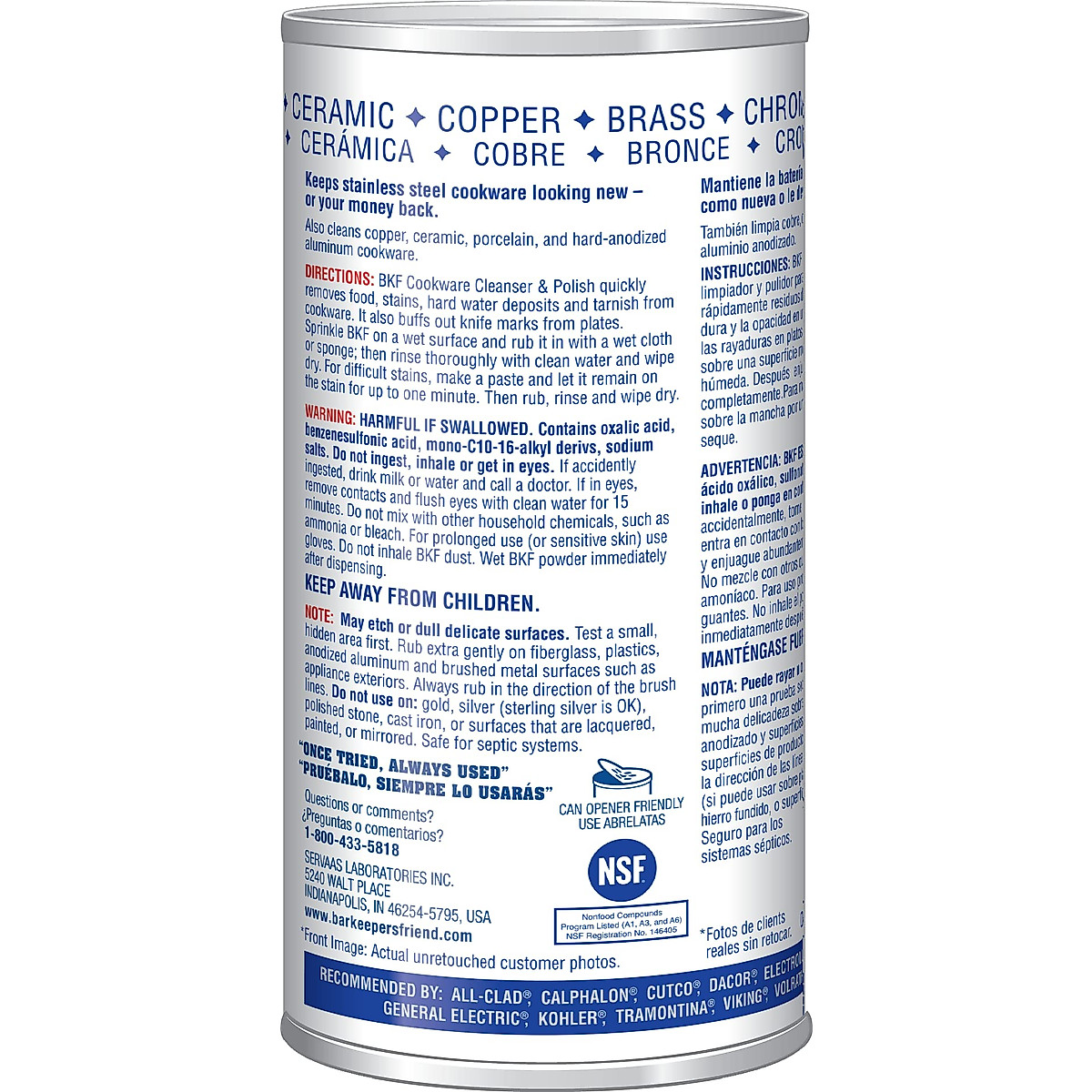 Bar Keepers Friend Cookware Cleanser & Polish - 12oz (2 Pack)