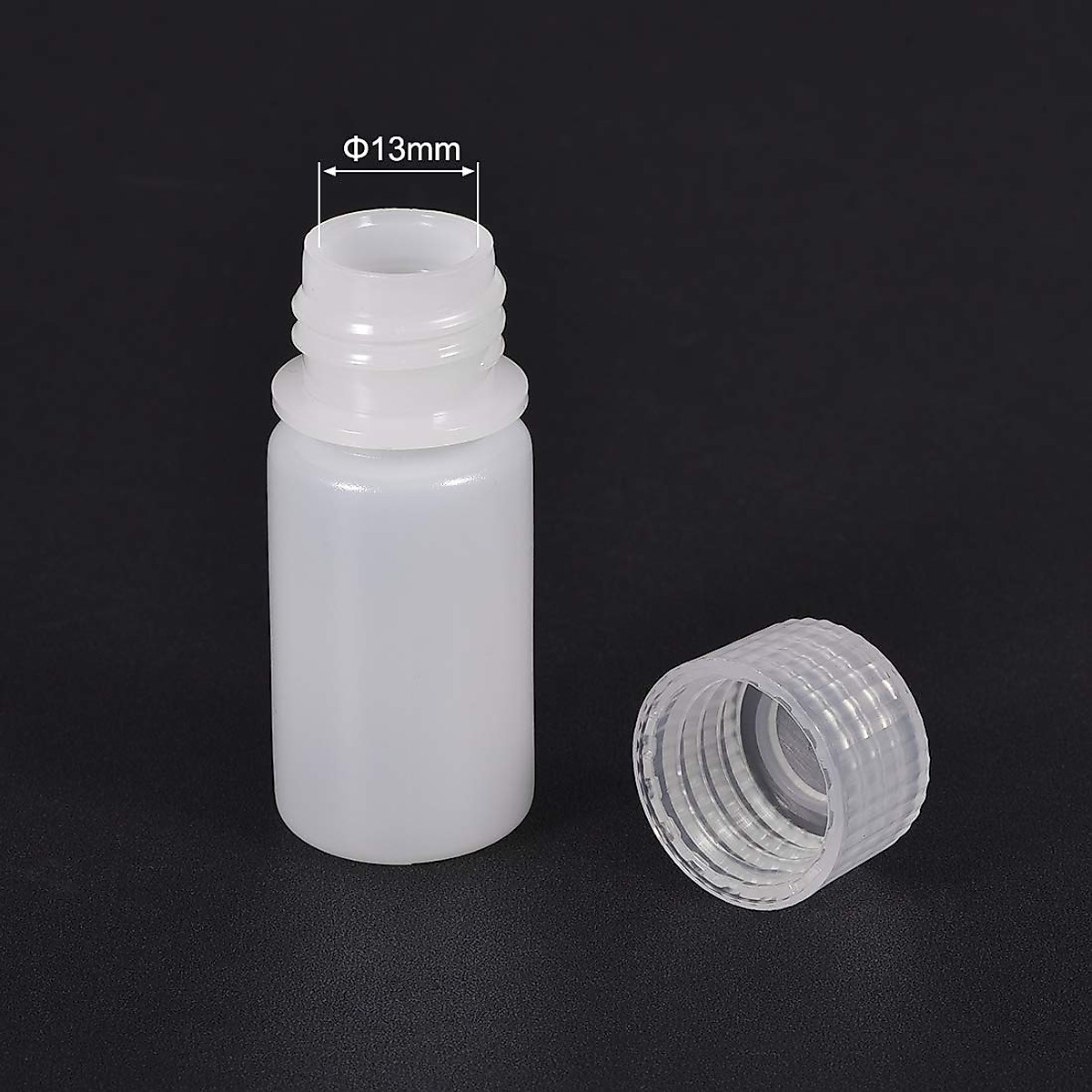 uxcell Plastic Lab Chemical Reagent Bottle, 15ml/0.5 oz Small Mouth Sample Sealing Liquid/Solid Storage Bottles, White 12pcs