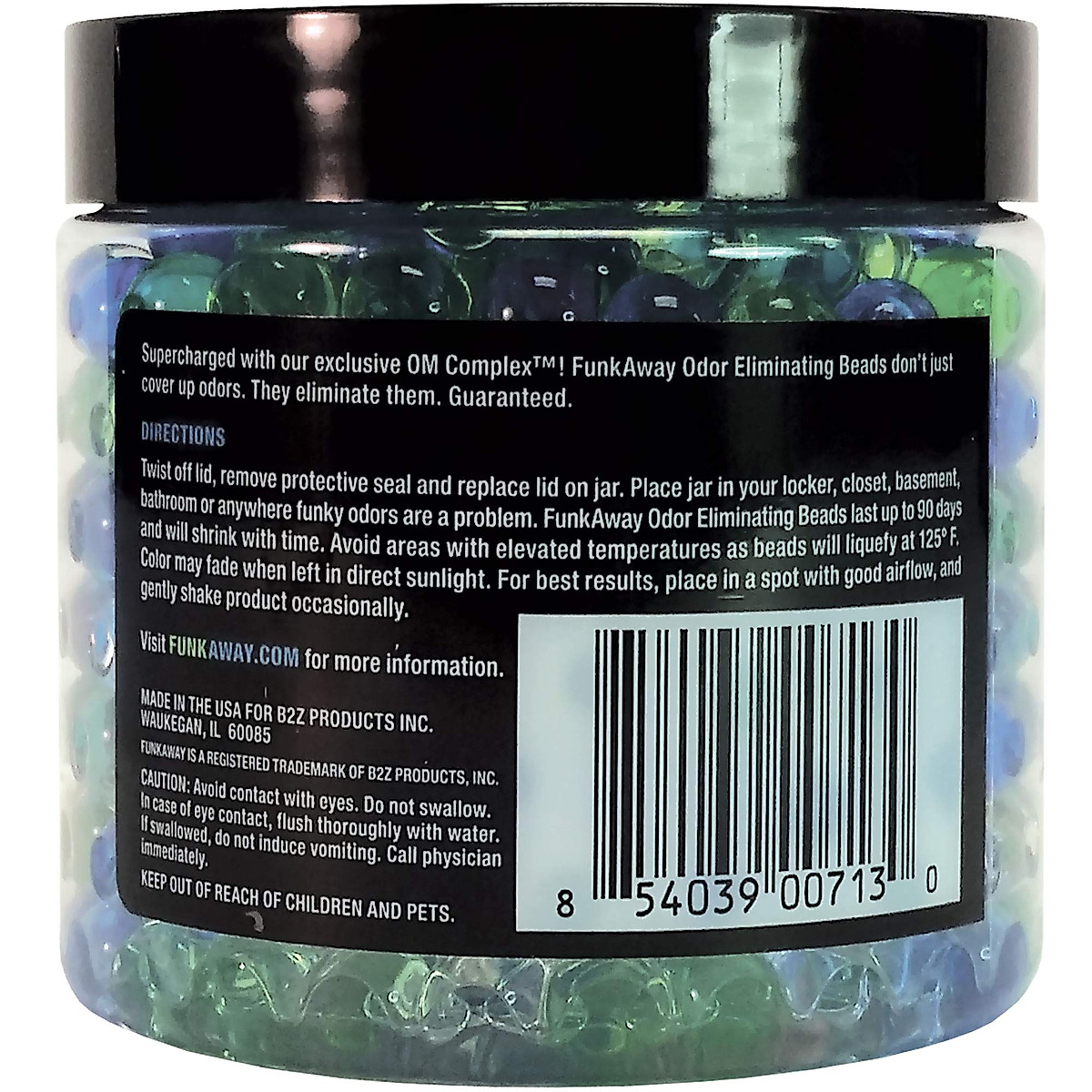 FunkAway Odor Eliminating Beads, 12 oz., Supercharged Odor Absorbing Beads for the House, Car or Gym, Eliminate Smoke, Pet and Bathroom Odors for Long-Lasting Results