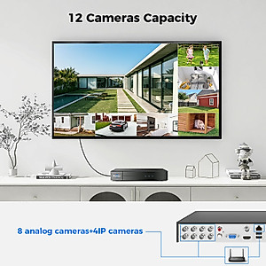 Hiseeu 8 Channel DVR 5MP Digital Video Recorder Advanced CCTV DVR for Security Camera,IPC/AHD/TVI/CVI/Analog 5 in 1 Hybrid Digital Video Recorder, Easy Remote Access,No Monthly Fee, No Hard Drive