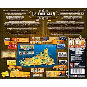 Capstone Games La Famiglia: The Great Mafia War - Capstone Games, 2-vs-2 Team Strategy Board Game, Based in 1980's Sicily, 4 Players, 90-180 Minute Game Play Time, Ages 16+