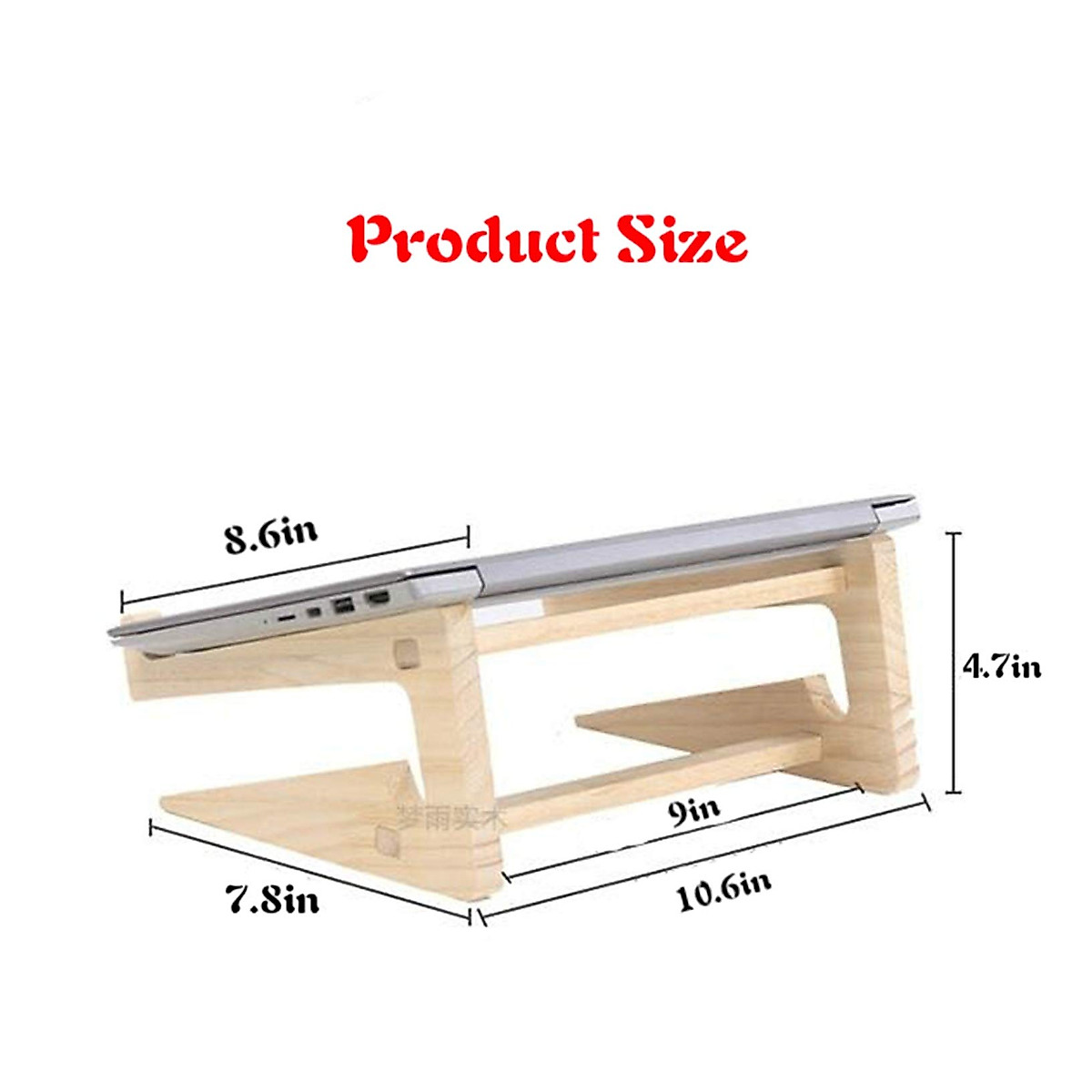 Laptop Stand Wood, Small elk Solid Wood Phone Holder, Vertical Heightening Stand,11-14inch Compatible with Apple MacBook Air Mac Pro and iPad Pro, HP, DELL, Acer, Toshiba, Surface, Lenovo etc