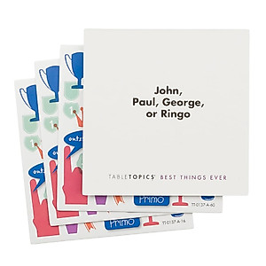TableTopics Best Things Ever - 135 Fun Conversation Cards, Use as Ice Breakers, Get to Know More About People Close to You, Share Your Favorites