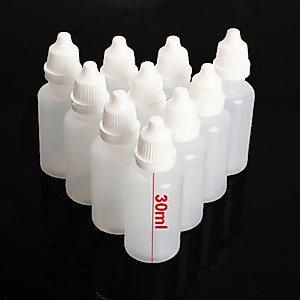 Vktech Plastic Dropping Bottles,30ml, 50 Pcs