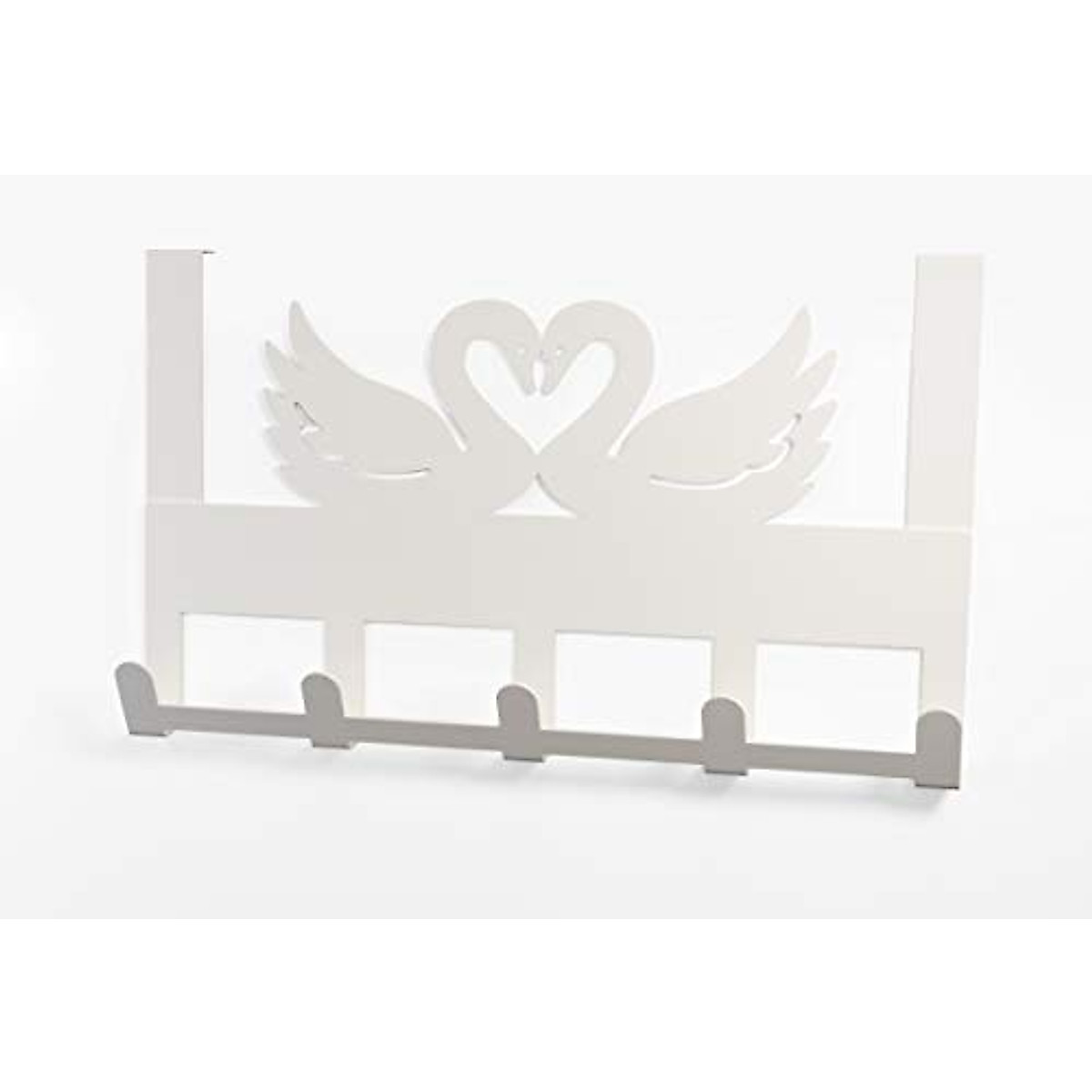 Mango Steam Over-The-Door Organizer Hanger for Towels, Hats, Hoodies, Coats, Backpacks, & Keys (Swan, White)