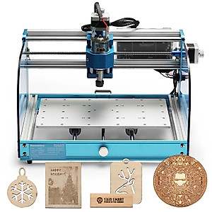 Genmitsu 3018-PROVer V2 Upgraded Desktop CNC Router Machine with GRBL Offline Control, Limit Switches & Emergency-Stop, XYZ Effective Working Area 284 x 180 x 40mm (11.2 x 7.1 x 1.6 inches)