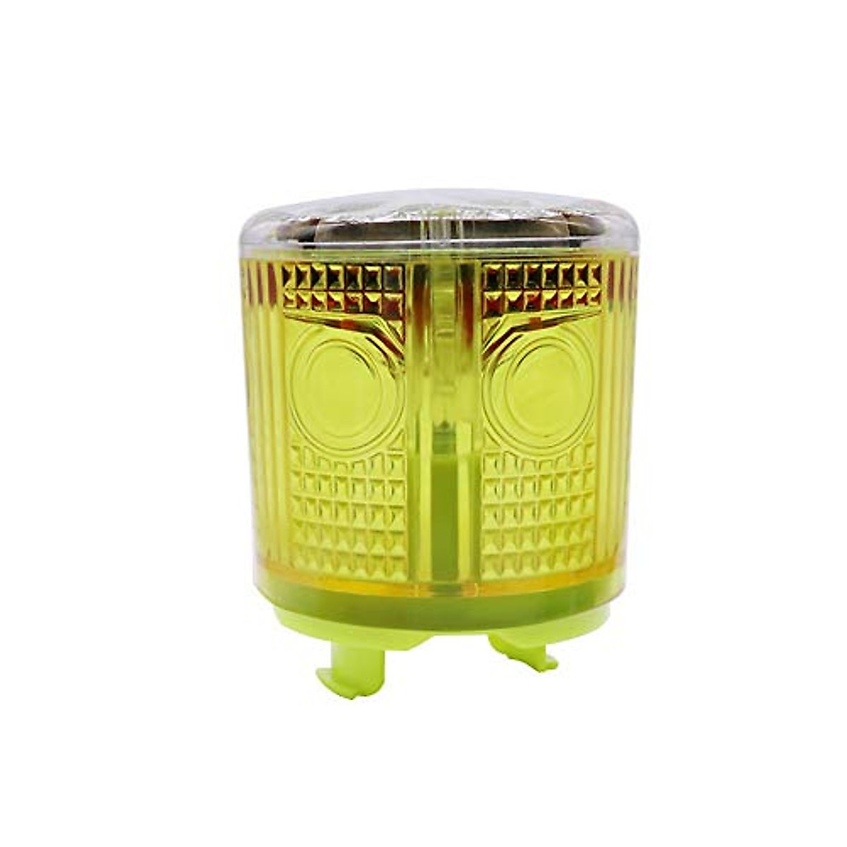 Aolyty Solar Warning Strobe Light 360 Degree Outdoor IP48 Waterproof Light Operated Automatically On Save Power for Traffic Cone Construction Light Control Flashing (Yellow)