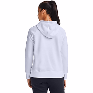 Under Armour Womens Rival Fleece Pull-Over Hoodie , White (100)/Black , XX-Large