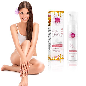 Hair Stop Growth Spray, Honey Hair Removal Foam Hair Removal, Non-Irritating Hair Removal Inhibitor for Body and Face,