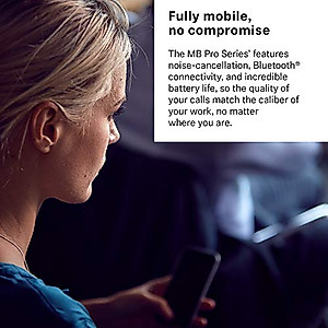 Sennheiser MB Pro 1 UC ML (506043) - Single-Sided, Dual-Connectivity, Wireless Bluetooth Headset | For Desk/Mobile Phone & Softphone/PC Connection| w/ HD Sound & Skype for Business Certified (Black)