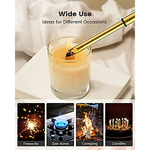 Plasma Arc Electric Lighter - Rechargeable Long Neck, Windproof Flame-Less Lighter for Candle, Firework, Camping, Grill, Gas Stove, Kitchen