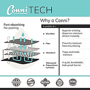 CONNI Kids Training Boxer Pants Soft Shorts Reusable Toddler Potty Training Underwear Waterproof Easy Pull Up Youth Incontinence Aqua Sizes 4-6