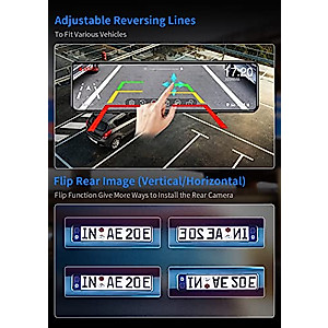 JOMISE Mirror Dash Cam with Detached Dual Camera,11" Full HD 1080P Front and Rear View Mirror Camera,Back up Cameras for Cars and Trucks,Night Vision,Parking Monitor, Free 32GB Card & GPS T860S