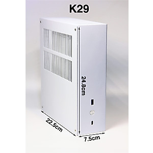SharGwa PC K29 Painted Stainless Steel Mini ITX Case for 1u PSU with Handle Included