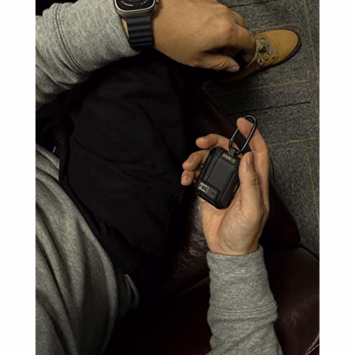 Aulumu A19 for AirPods Pro Case [2nd/1st Generation] with Lock, Full-Body Protective Tough Cover with Keychain Compatible with Apple Airpods Pro(2022/2019) Case for Men Women, Cool Design