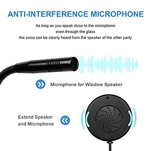 CallToU Window Speaker Intercom System and Counter Intercom for Bank Hospital Office Store Bus Station Ticket Booth Window